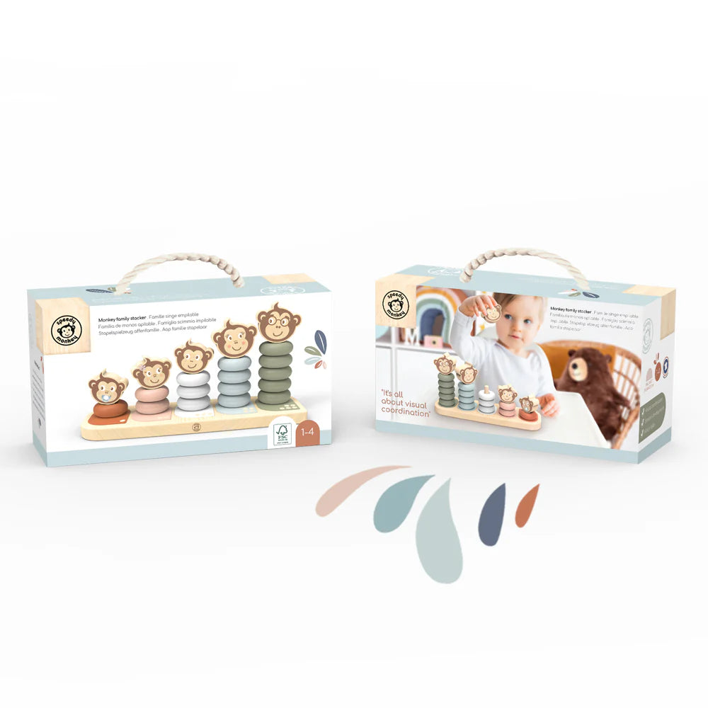 Wooden Monkey Family Stacker – Hitchcock Paper Co.