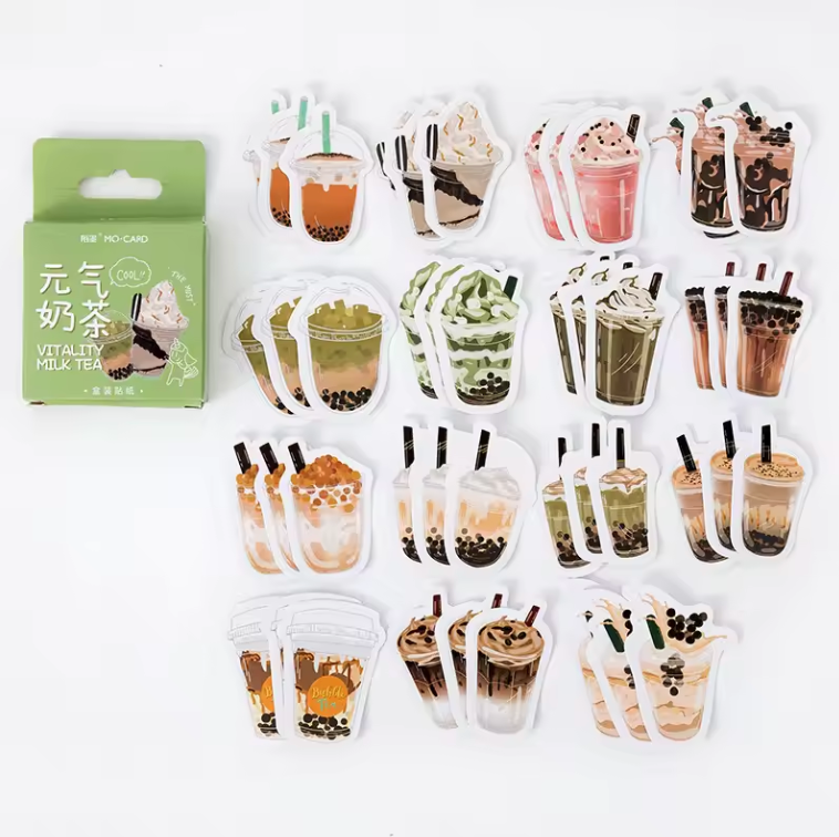 Vitality Milk Tea Stickers (Pack of 45) – Hitchcock Paper Co.