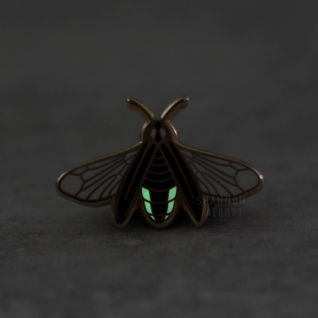 Firefly Lightning Bug Glow in the Dark Enamel Pin – Hitchcock Paper Co.