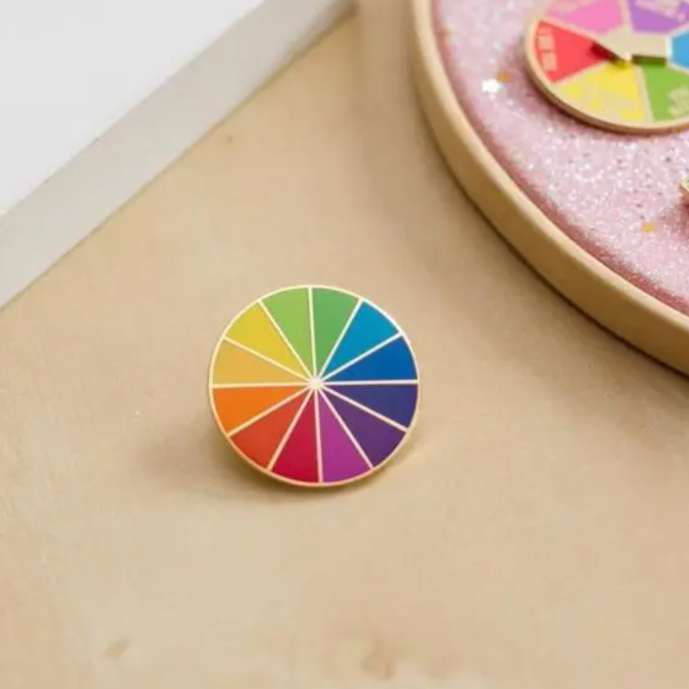 Rainbow Color Wheel Enamel Pin – Hitchcock Paper Co.