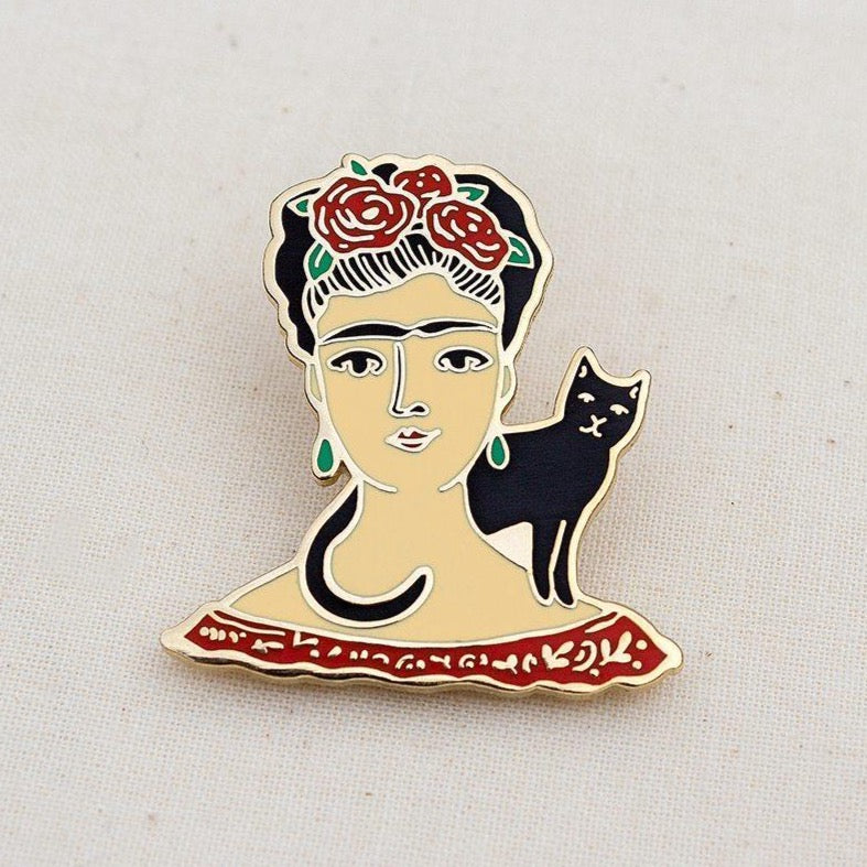 Frida Kahlo Enamel Pin – Hitchcock Paper Co.